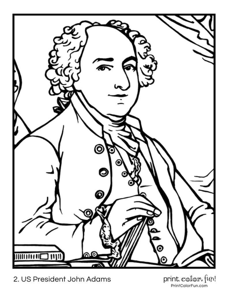 US Presidents coloring pages: Printables of the first 42 American ...