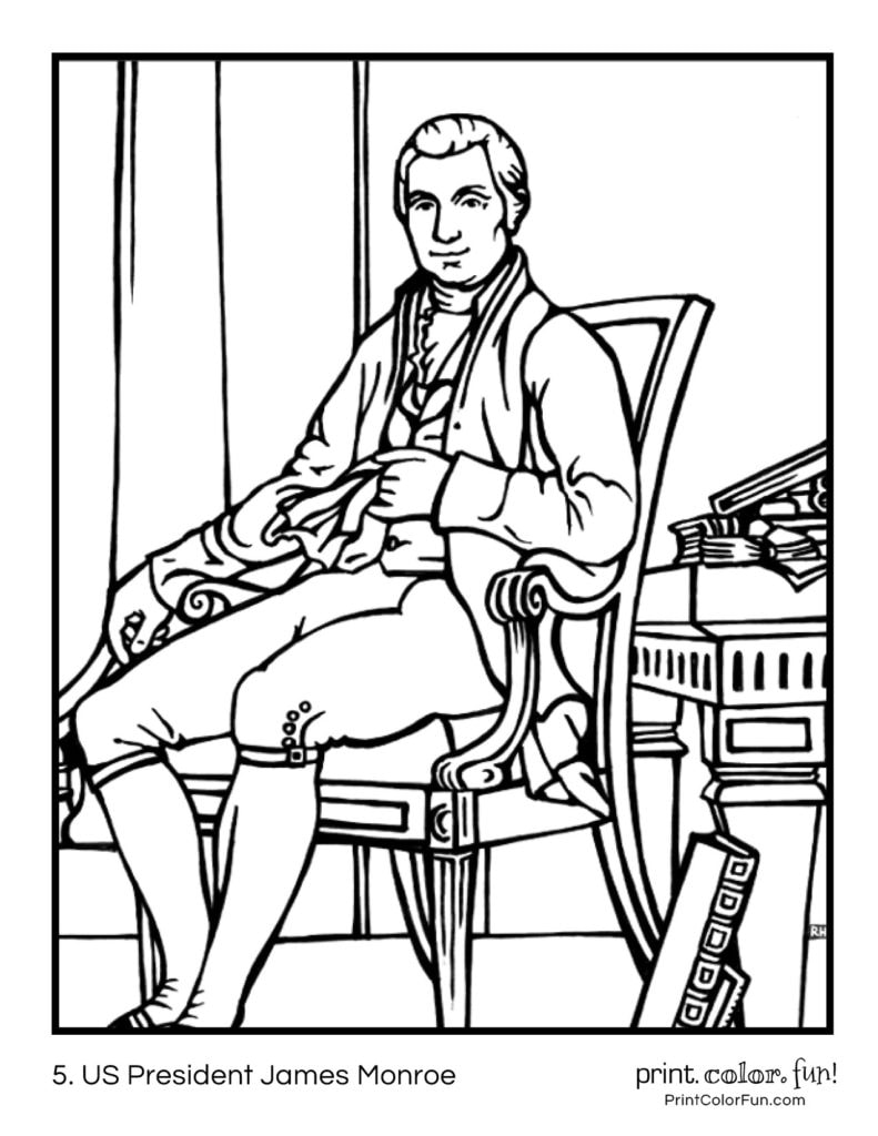 US Presidents coloring pages: Printables of the first 42 American ...