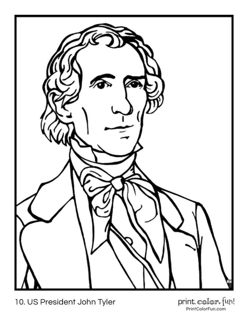 US Presidents coloring pages: Printables of the first 42 American ...