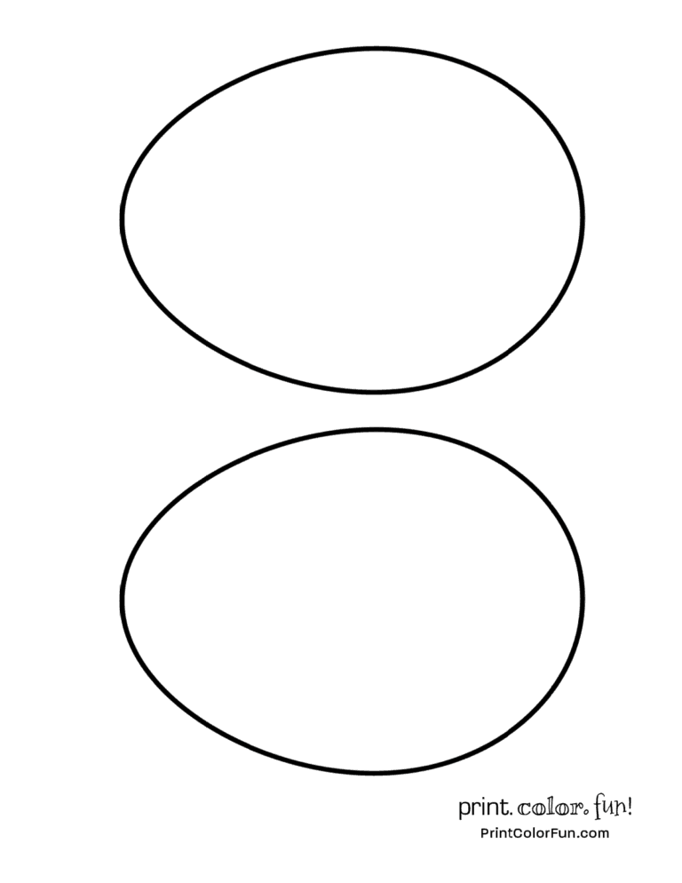 6 sizes of blank Easter egg shapes for festive holiday fun, at ...