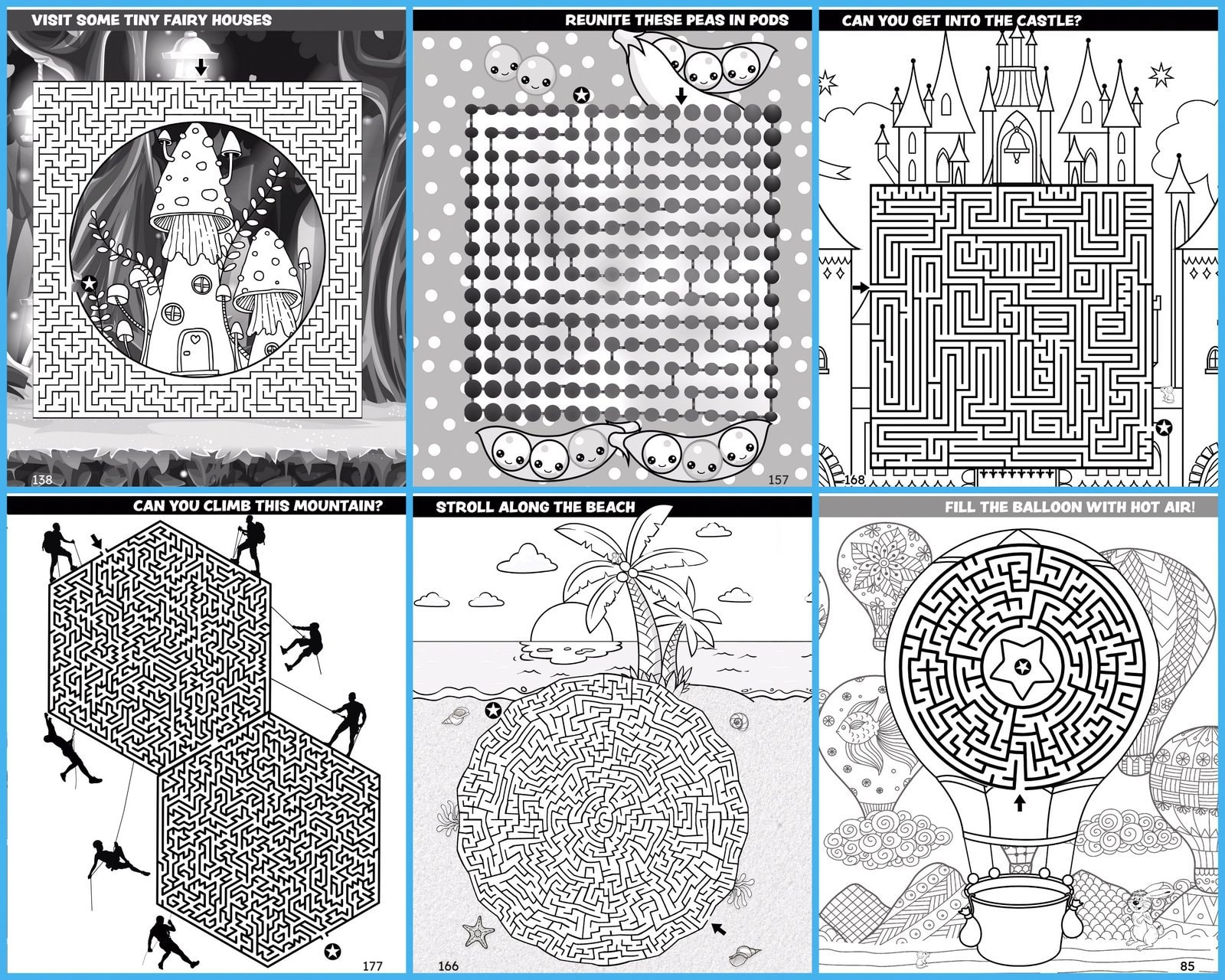 200 Amazing Mazes for Kids: Maze Activity Book with 5 Levels of Fun ...