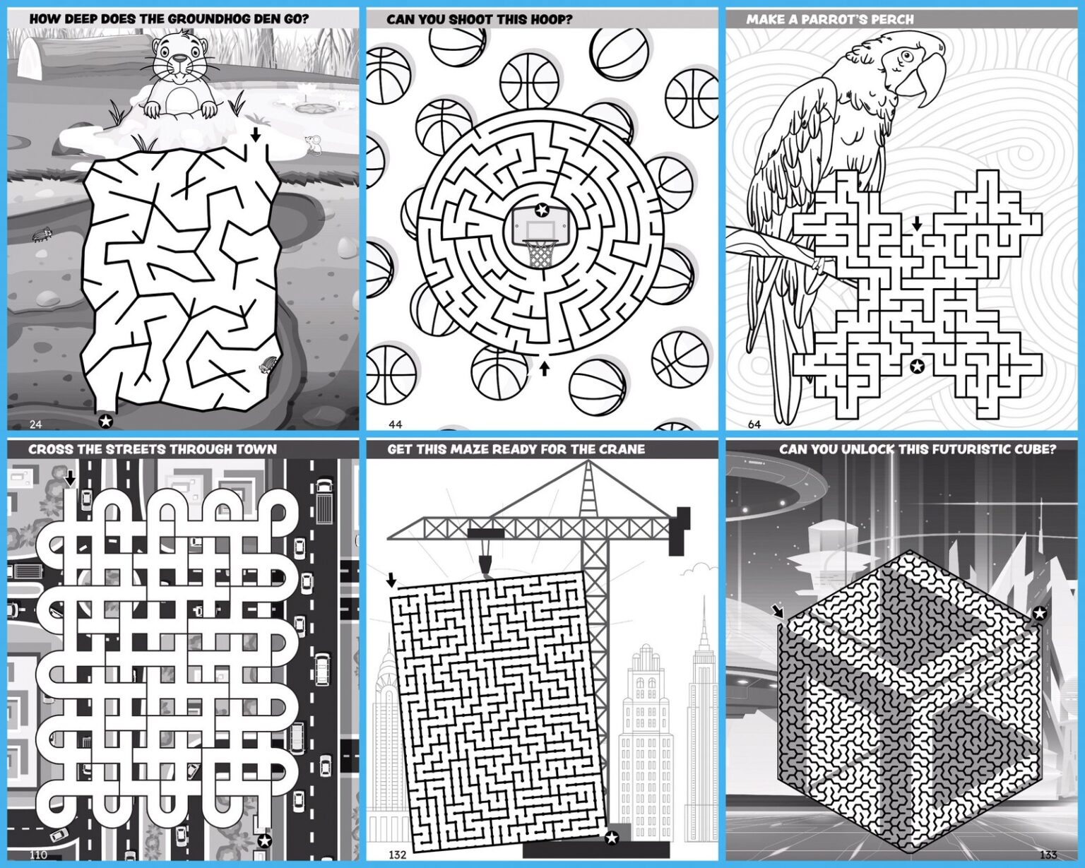 200 Amazing Mazes for Kids: Maze Activity Book with 5 Levels of Fun ...