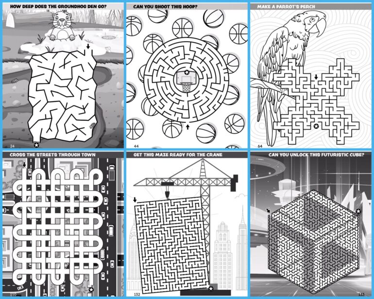 200 Amazing Mazes for Kids: Maze Activity Book with 5 Levels of Fun ...