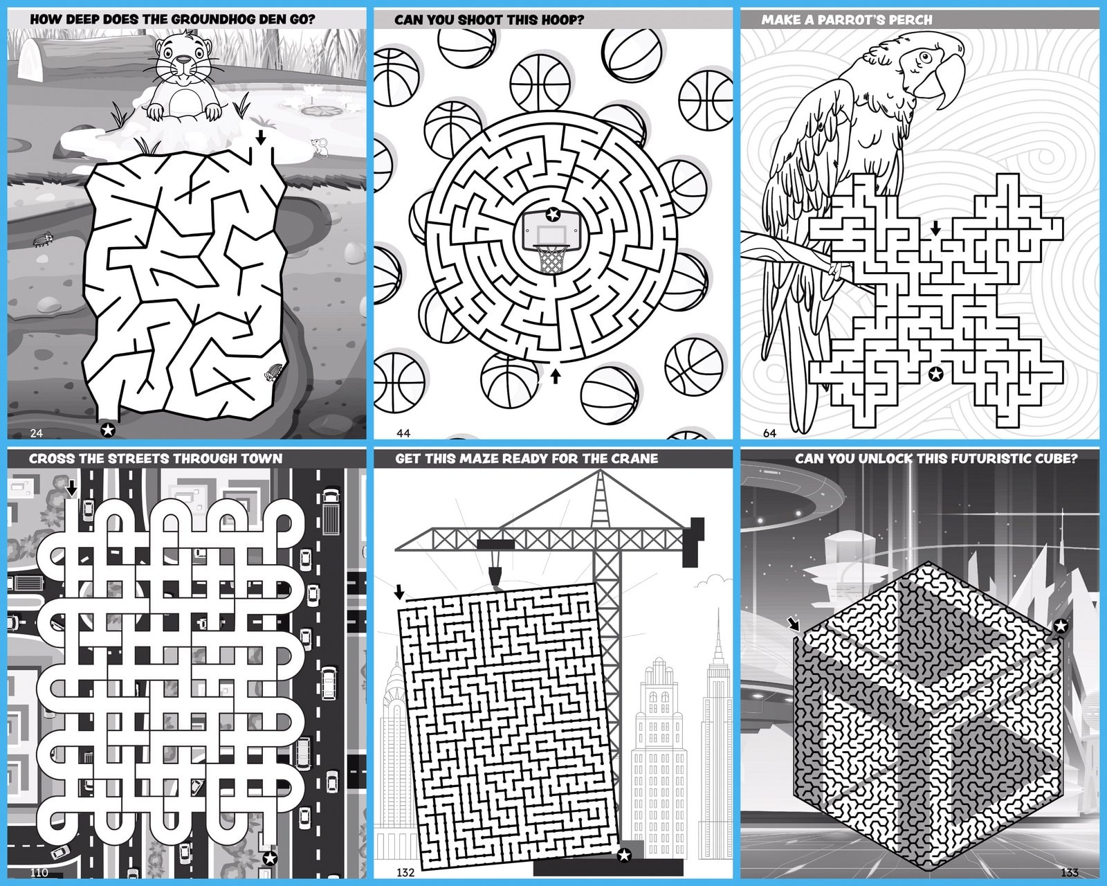 200 Amazing Mazes for Kids: Maze Activity Book with 5 Levels of Fun ...