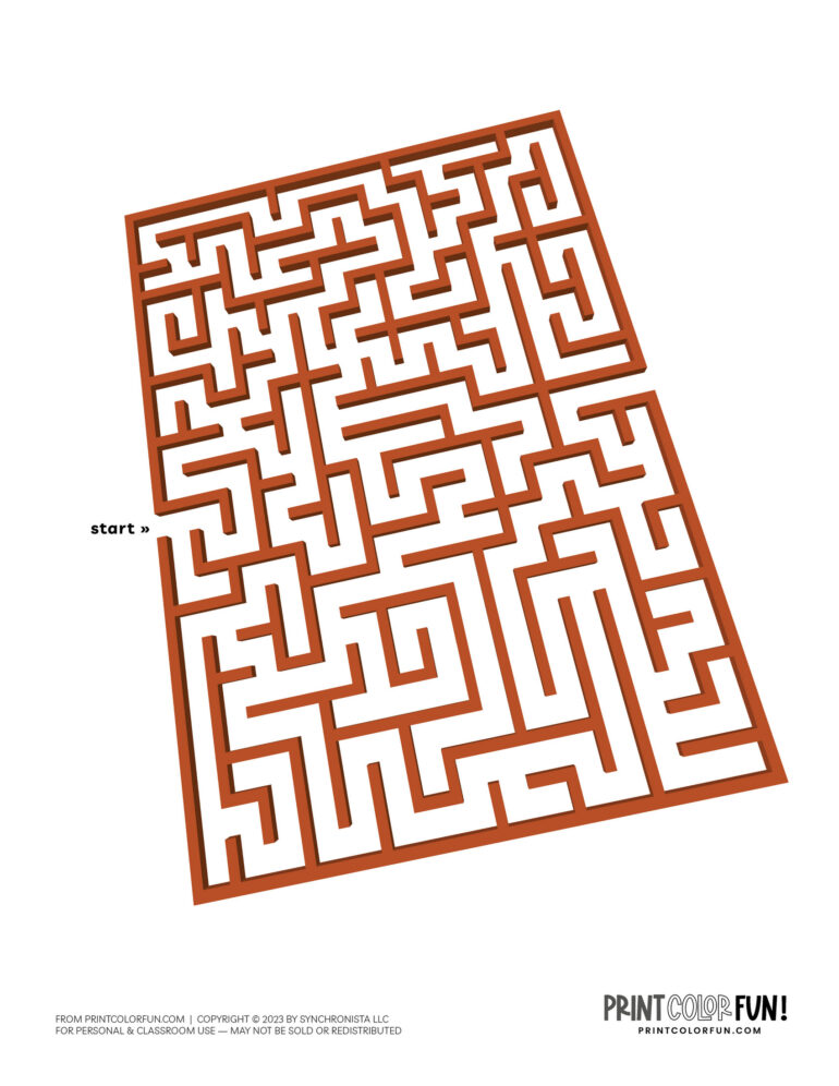 Easy mazes for kids: 16 beginner puzzles for littles, at PrintColorFun.com