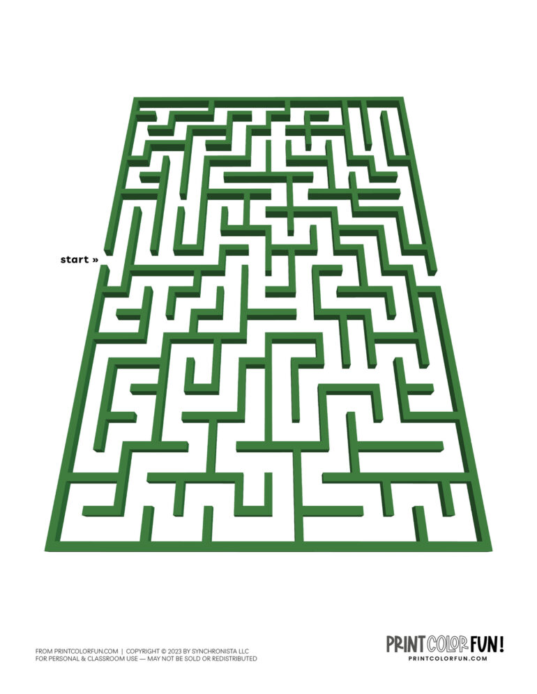 Easy mazes for kids: 16 beginner puzzles for littles, at PrintColorFun.com