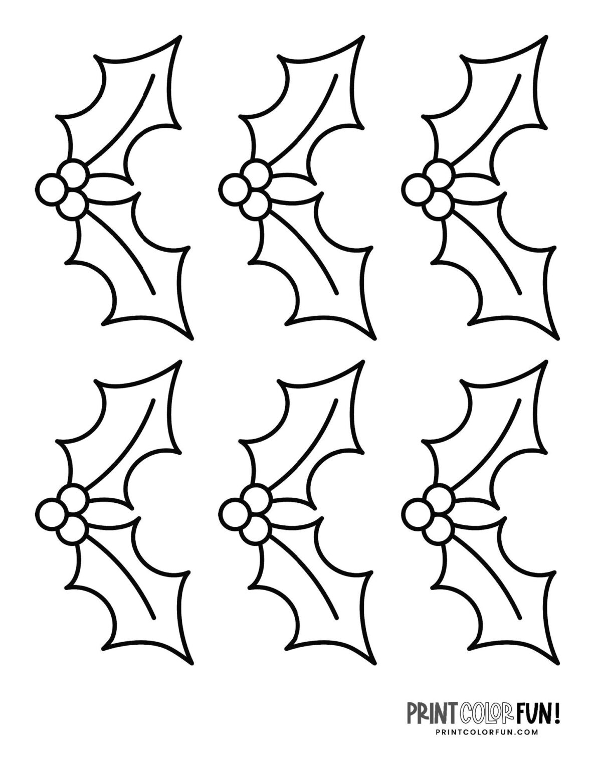 11 holly clipart & coloring pages for festive Christmas crafting fun ...