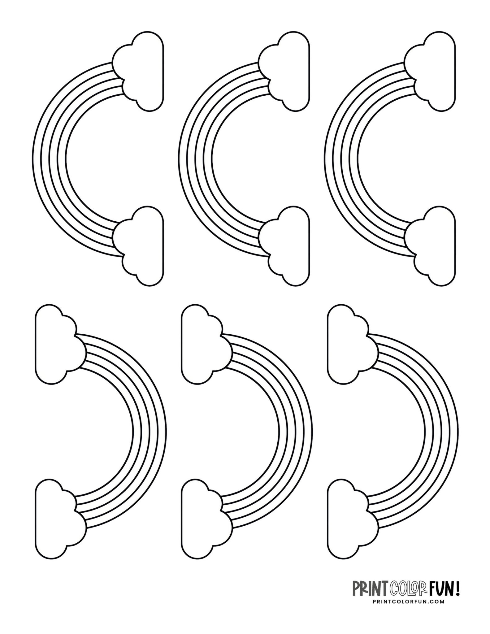 Rainbow clipart & coloring page magic + 10 colorful craft & learning ...