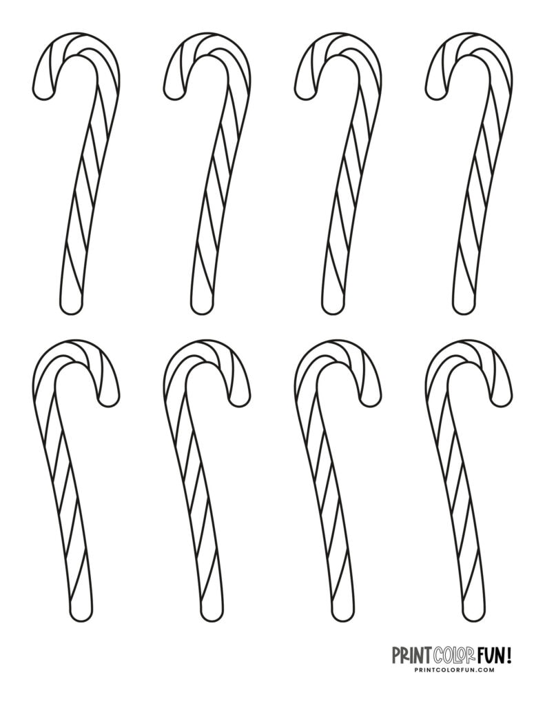 15 candy cane clipart & coloring pages to create a sweet holiday season ...