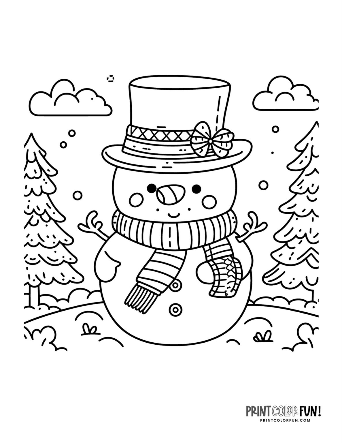 47 cool snowman coloring pages, plus snowman word search & mazes to ...