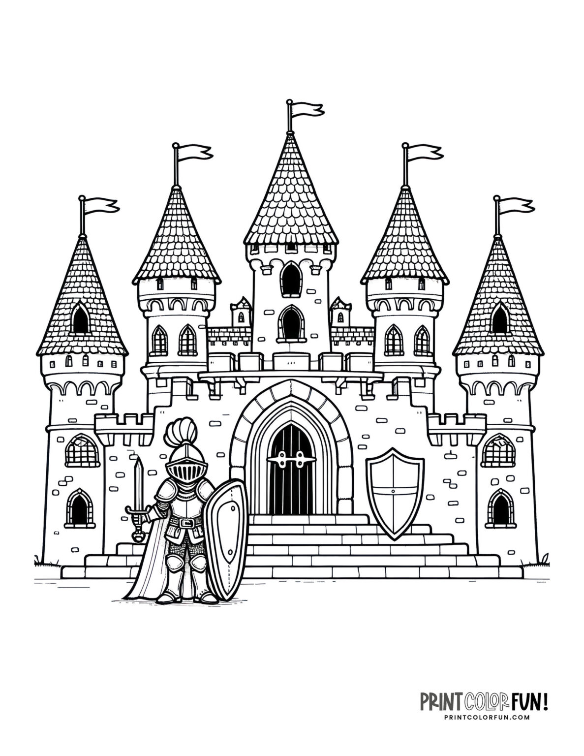 Fun castle clipart & coloring pages inspiration: 20 creative projects ...