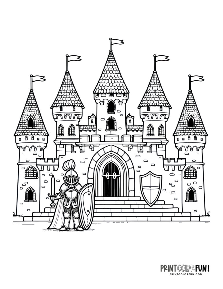 Fun castle clipart & coloring pages inspiration: 20 creative projects ...