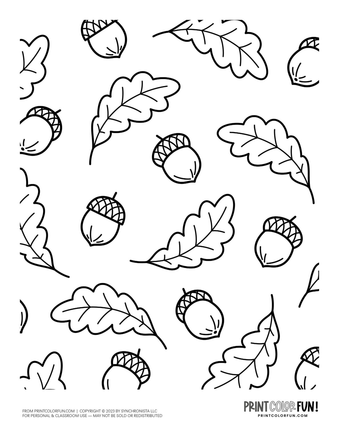 Acorn coloring pages & printable clipart, at PrintColorFun.com