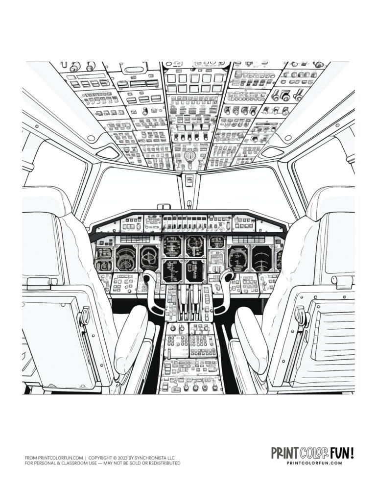 21 airplane coloring pages & clipart: An exciting high-flying adventure ...