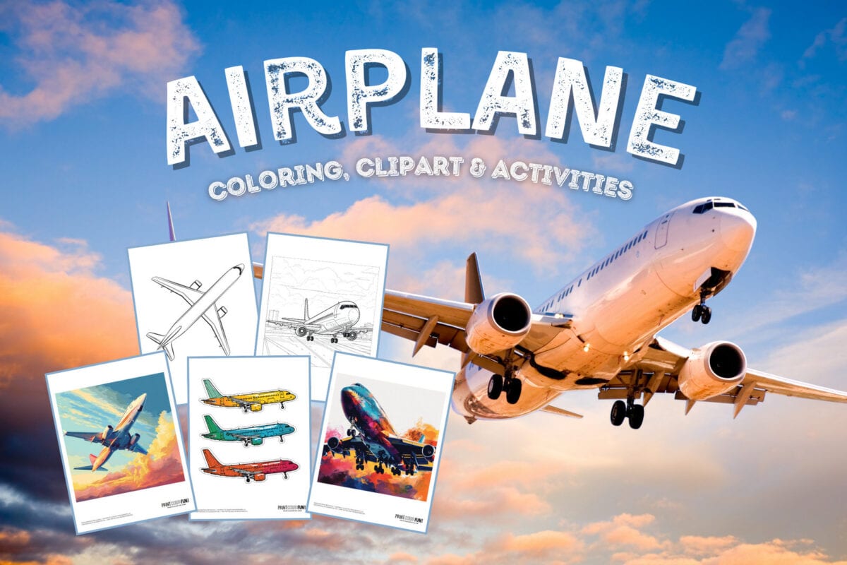 21 airplane coloring pages & clipart: An exciting high-flying adventure ...