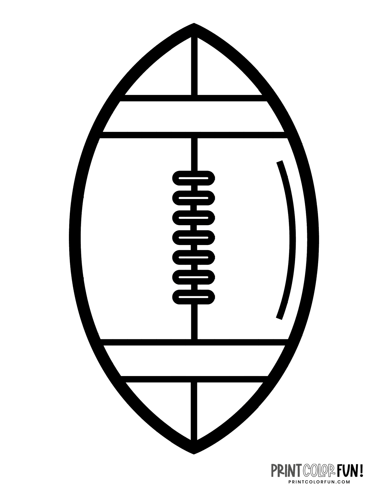 17 free football coloring pages & party printables, at PrintColorFun.com