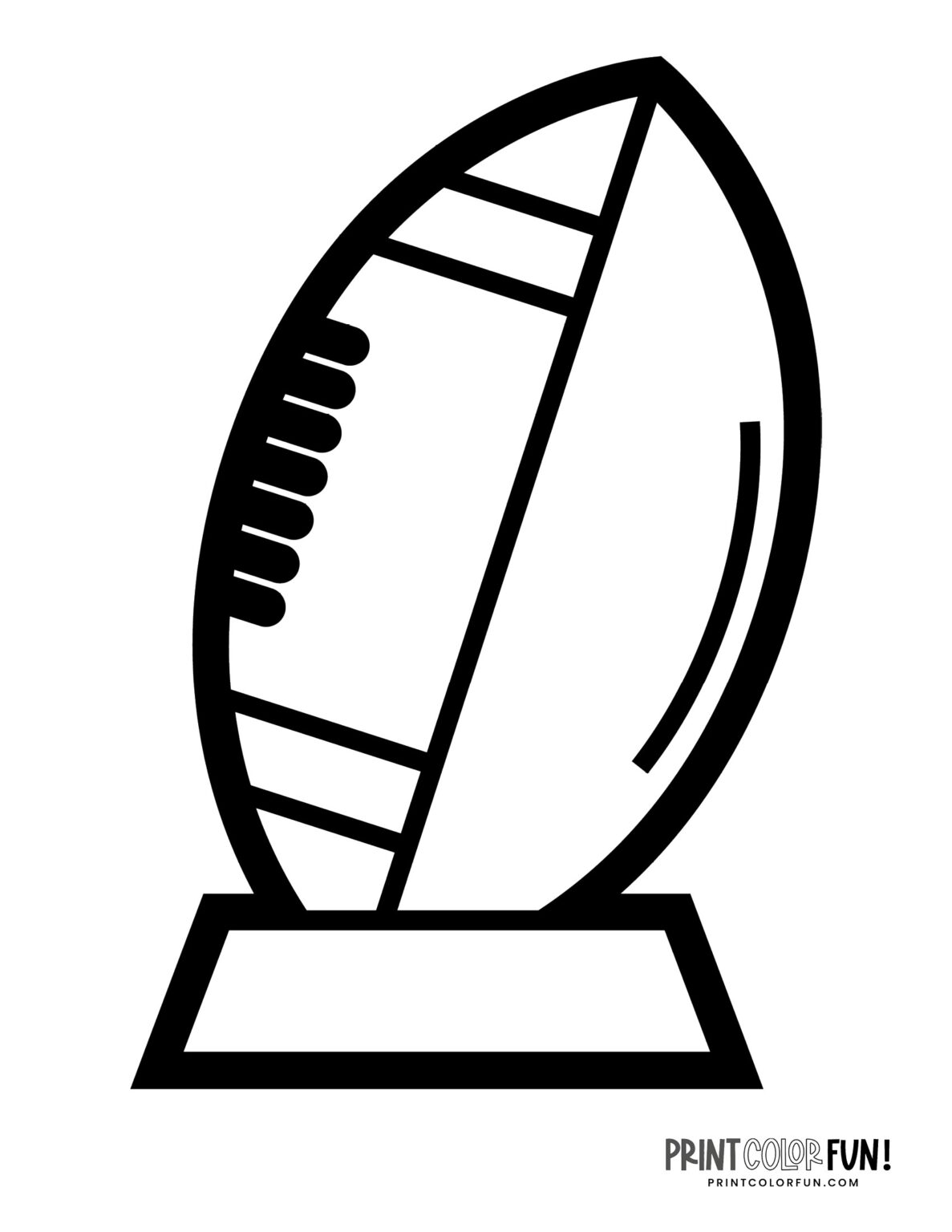 17 free football coloring pages & party printables, at PrintColorFun.com