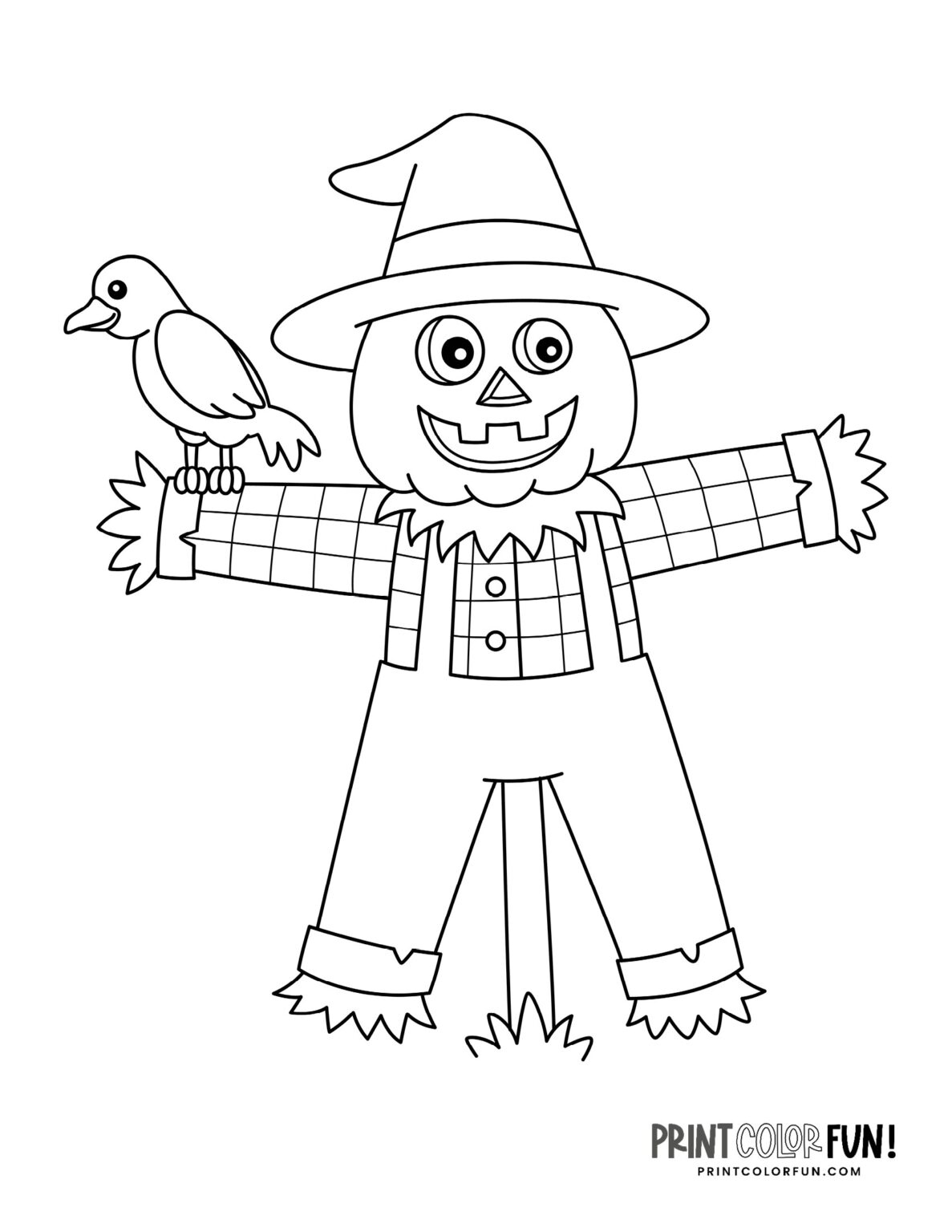 14 scarecrow coloring pages + crafts & learning activities to unlock ...
