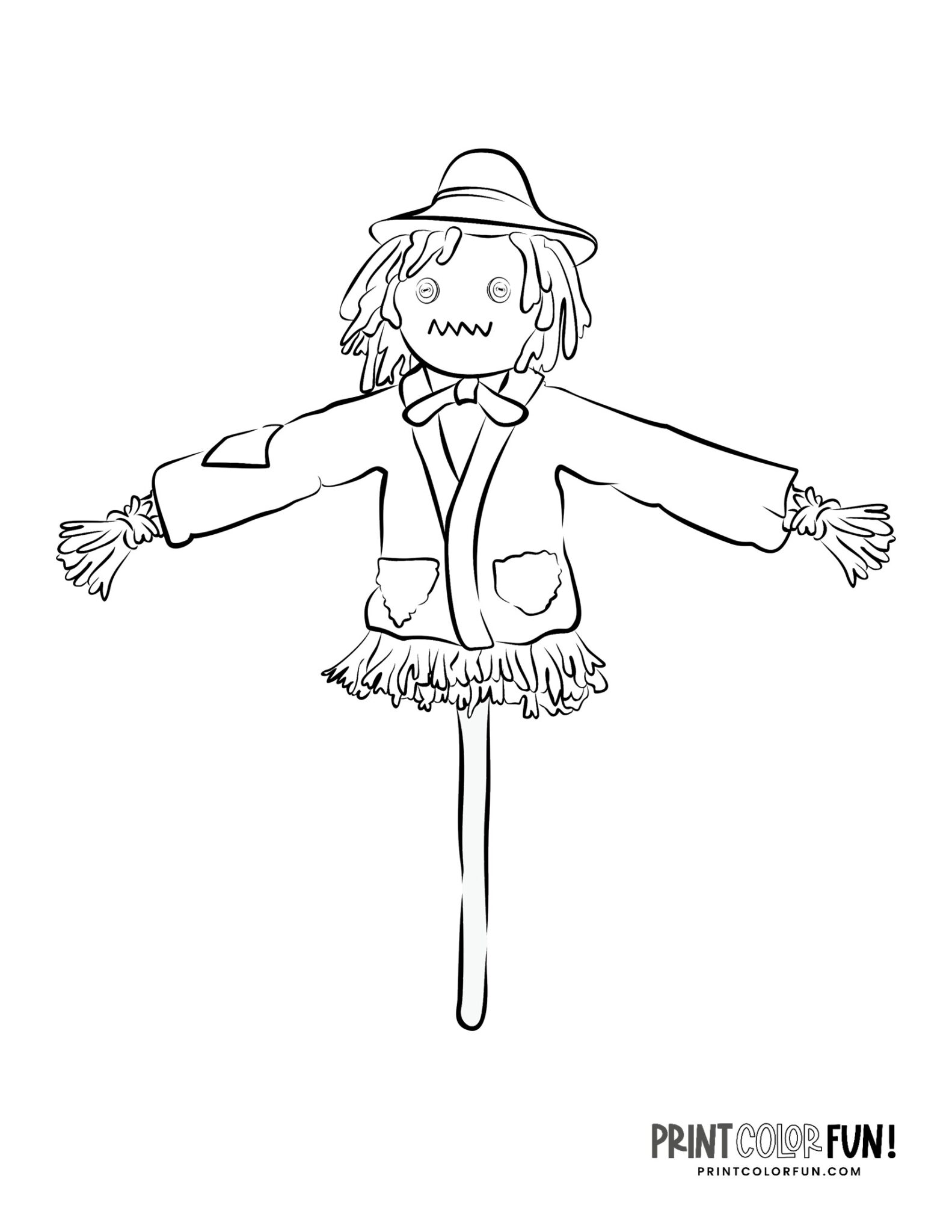 14 scarecrow coloring pages + crafts & learning activities to unlock ...
