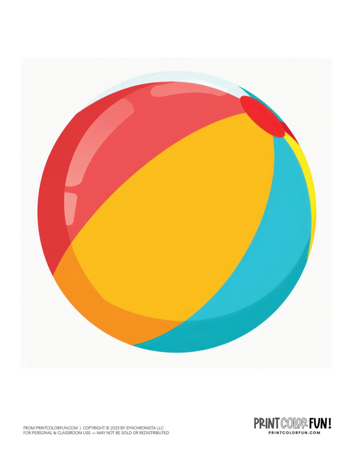 Beach ball coloring pages & clipart, at PrintColorFun.com