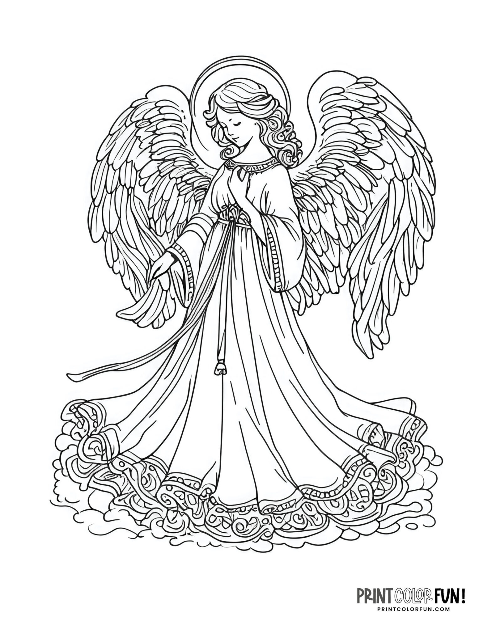 Angel clipart & coloring pages, plus 10 heavenly crafts & activities ...
