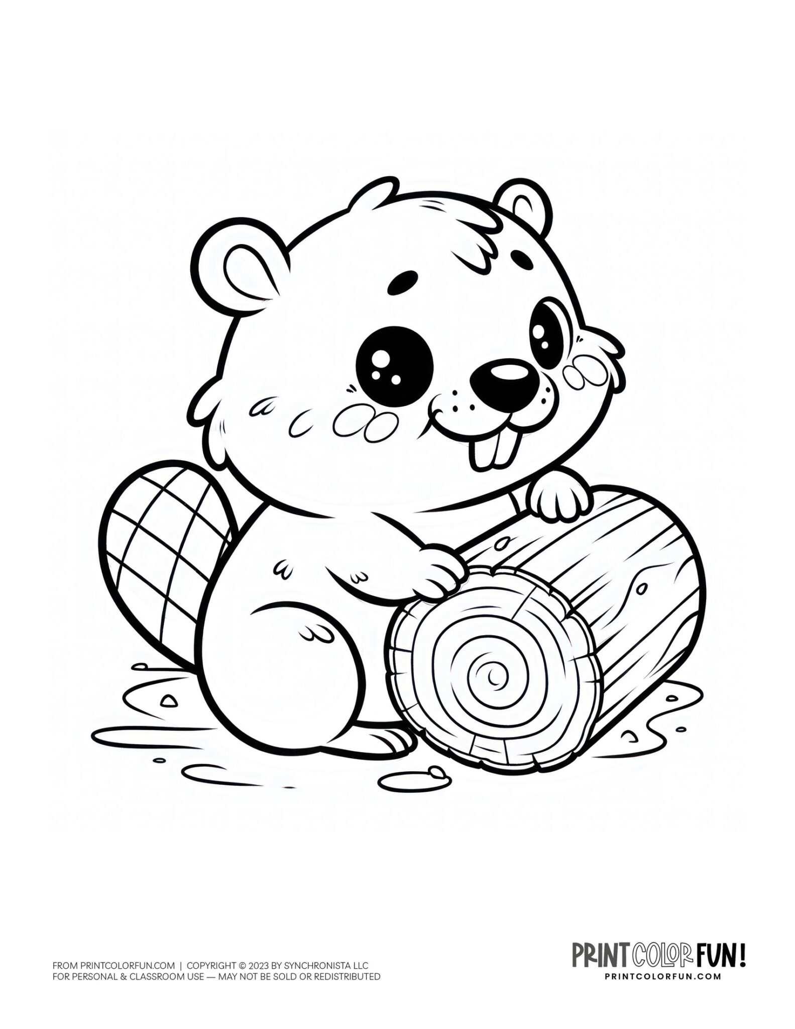 30+ fun beaver activities, clipart & coloring pages, at PrintColorFun.com