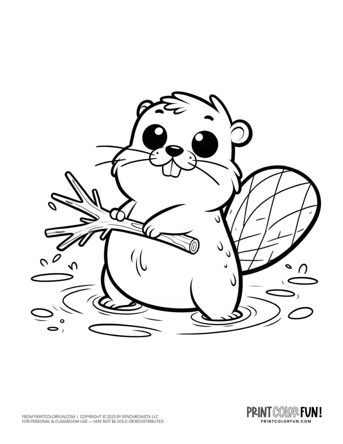 30+ fun beaver activities, clipart & coloring pages, at PrintColorFun.com