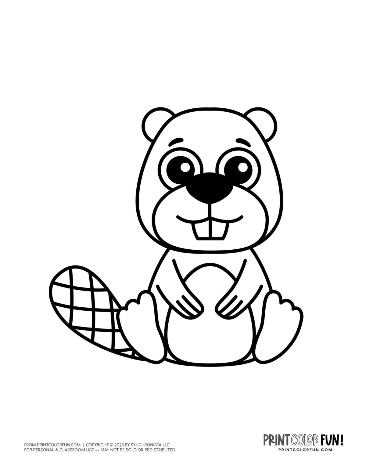 30+ fun beaver activities, clipart & coloring pages, at PrintColorFun.com