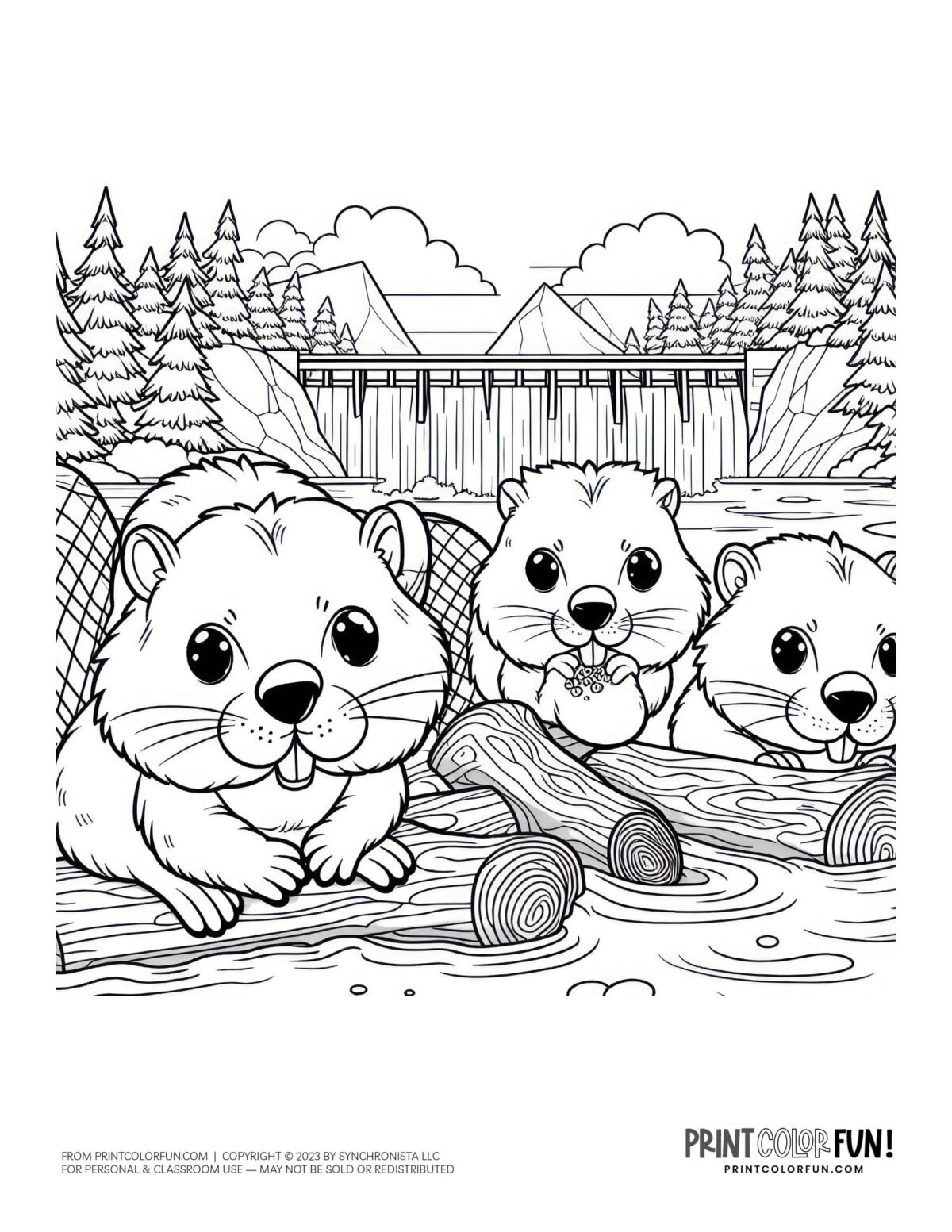 30+ fun beaver activities, clipart & coloring pages, at PrintColorFun.com
