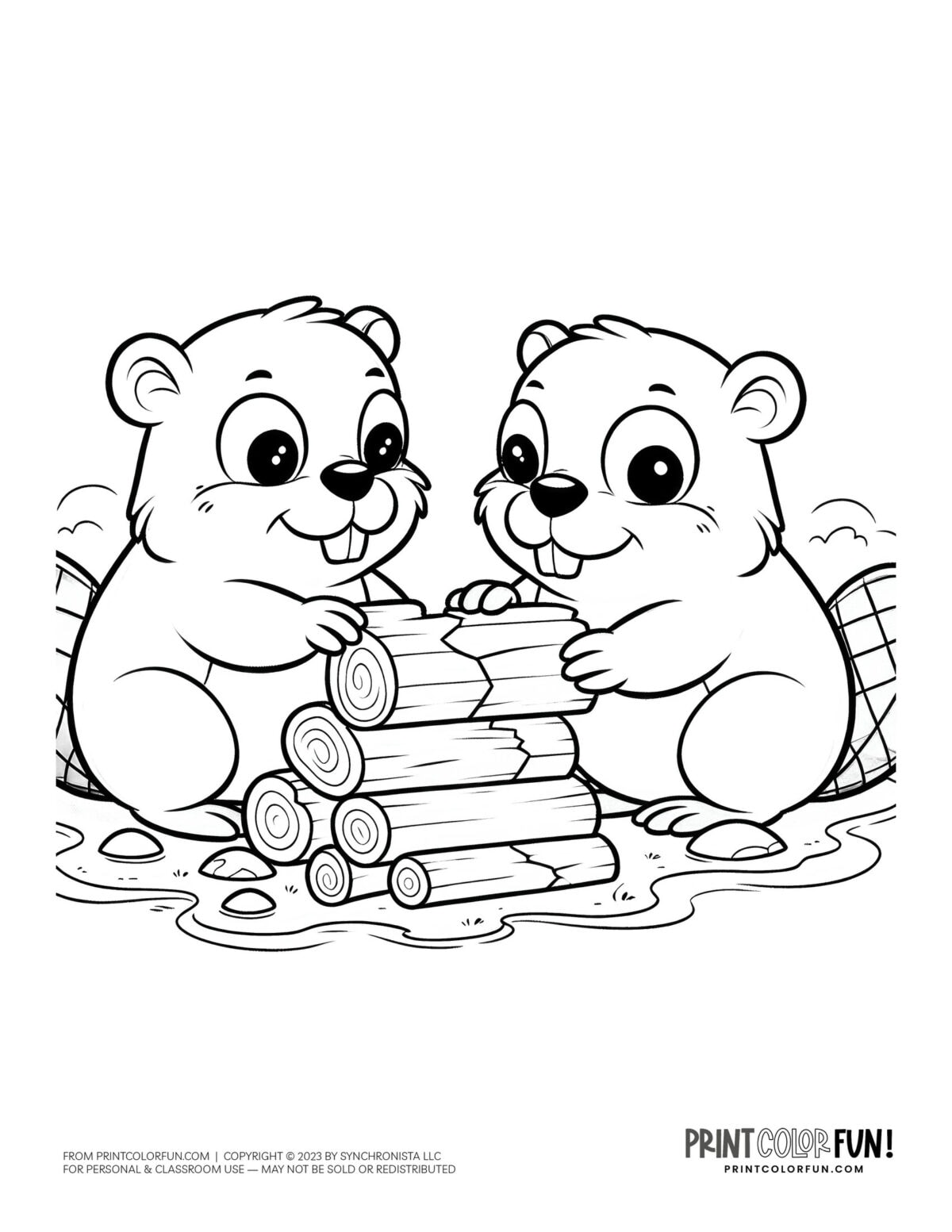 30+ fun beaver activities, clipart & coloring pages, at PrintColorFun.com