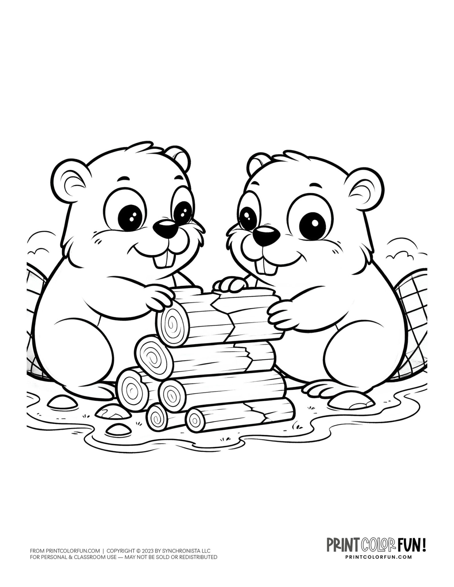 30+ fun beaver activities, clipart & coloring pages, at PrintColorFun.com
