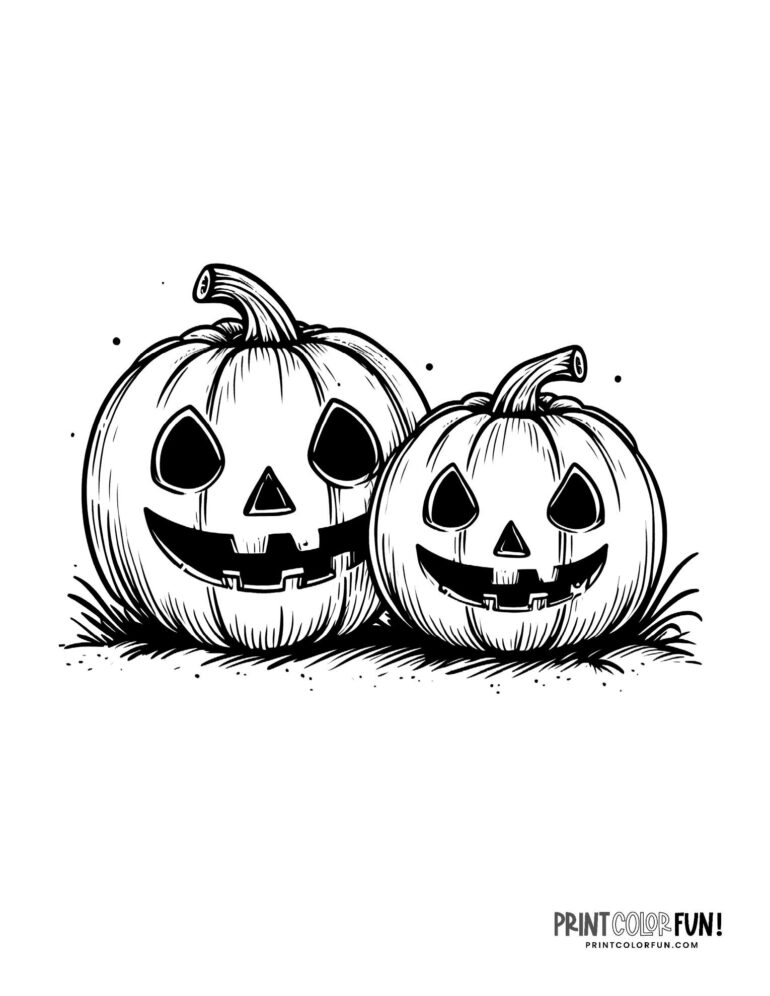 37 Jack-o'lantern coloring pages for Halloween + fun ideas to spice ...