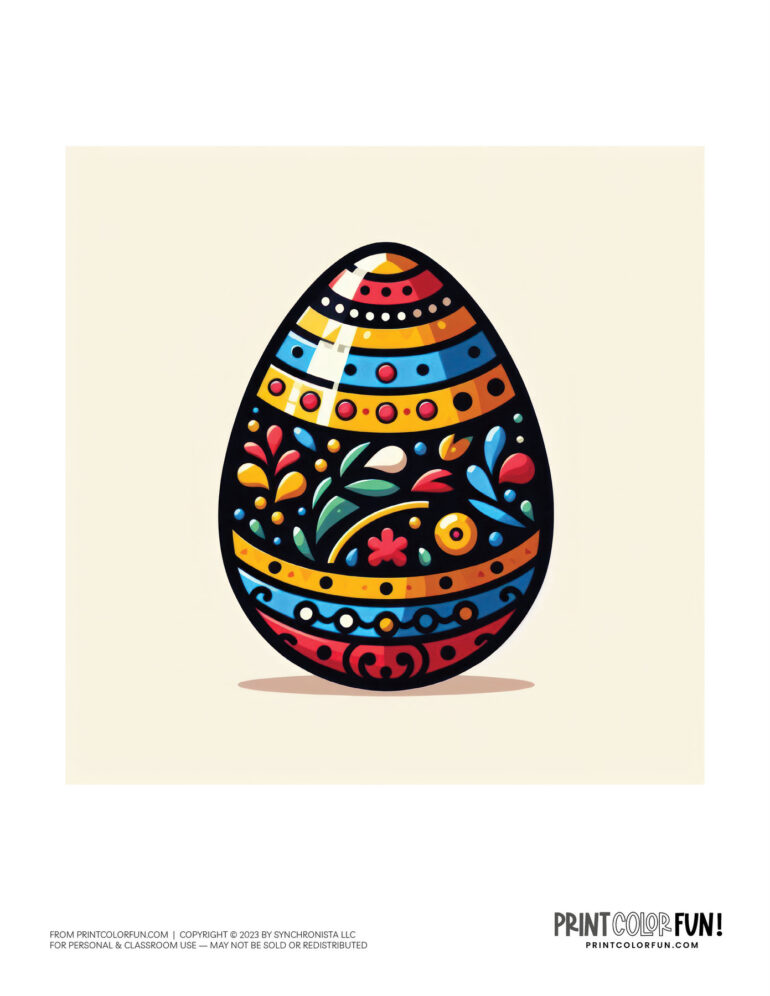 Easter egg coloring pages & clipart: Brighten up your Easter with 15 ...