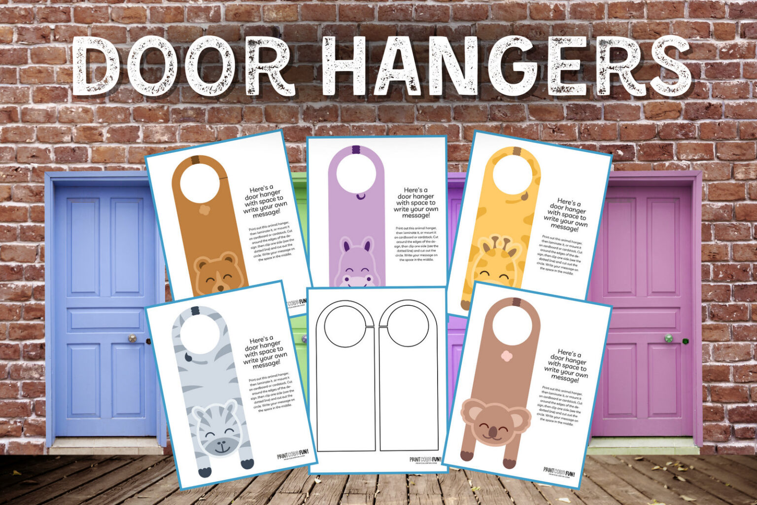 Blank door hanger template printables: 10 fun facts + craft ideas ...