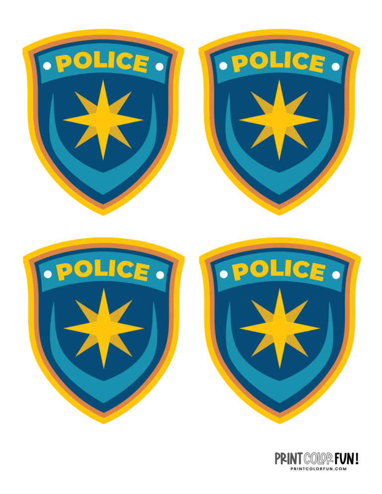 These 24 cool sheriff & police badge clipart and coloring pages make ...