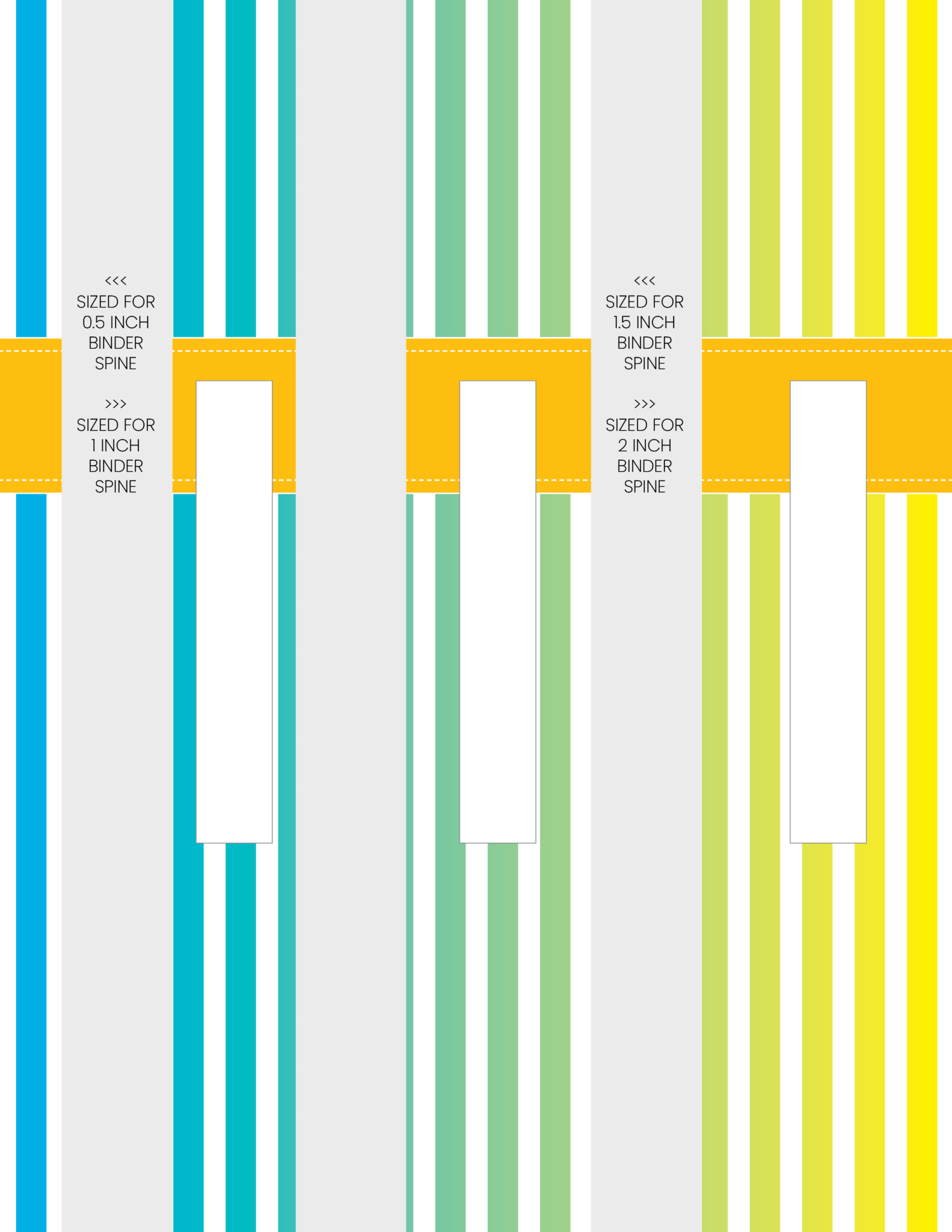 Printable binder covers: 12 free colorful sets with matching front ...