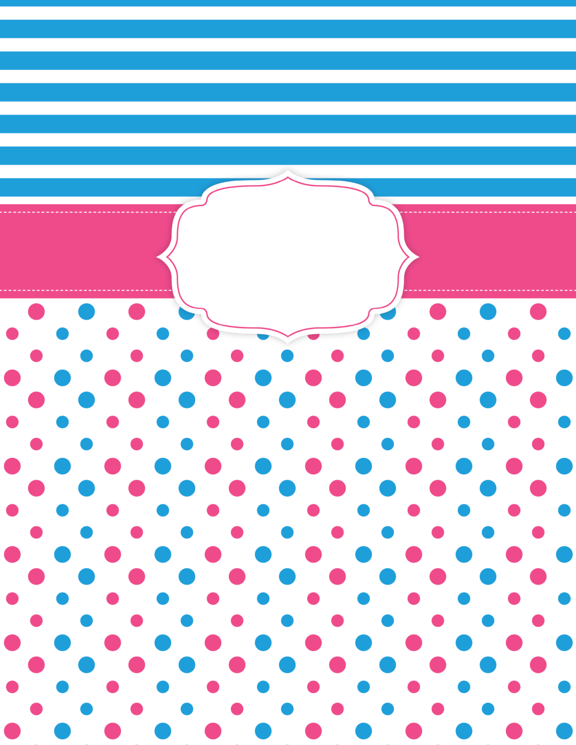 Printable binder covers: 12 free colorful sets with matching front ...