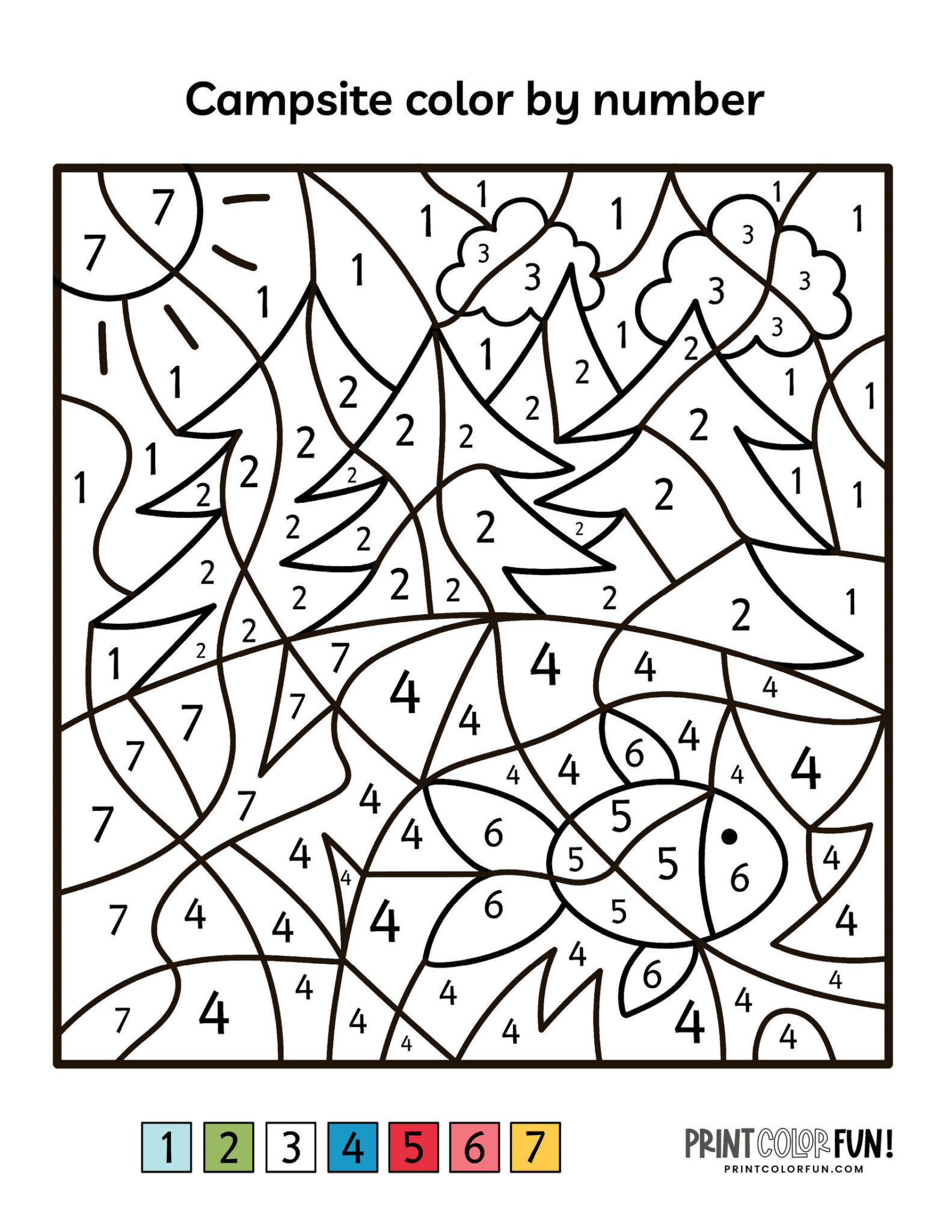 16+ Camping clipart and coloring pages: Ignite your child's creativity ...