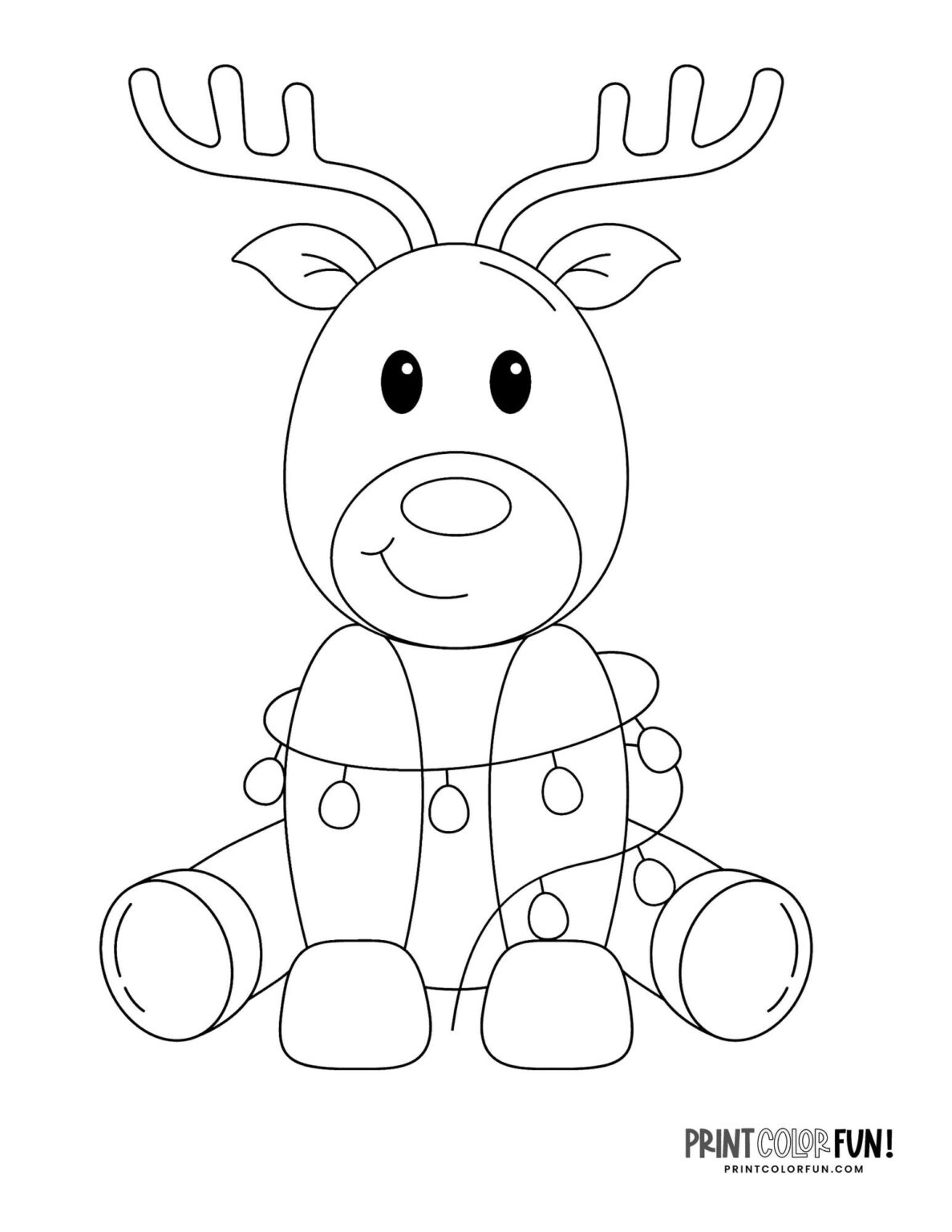 17 adorable Rudolph coloring pages & other reindeer clipart to light up ...