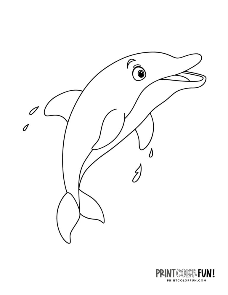 27 printable dolphin coloring pages: Dive into a world of fun crafts ...