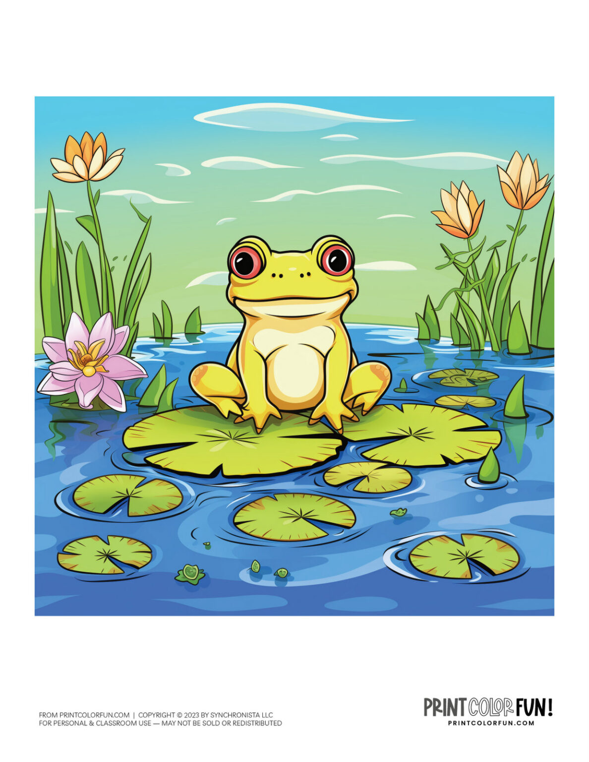20+ frog clipart & coloring pages: Plus creative craft ideas, facts ...
