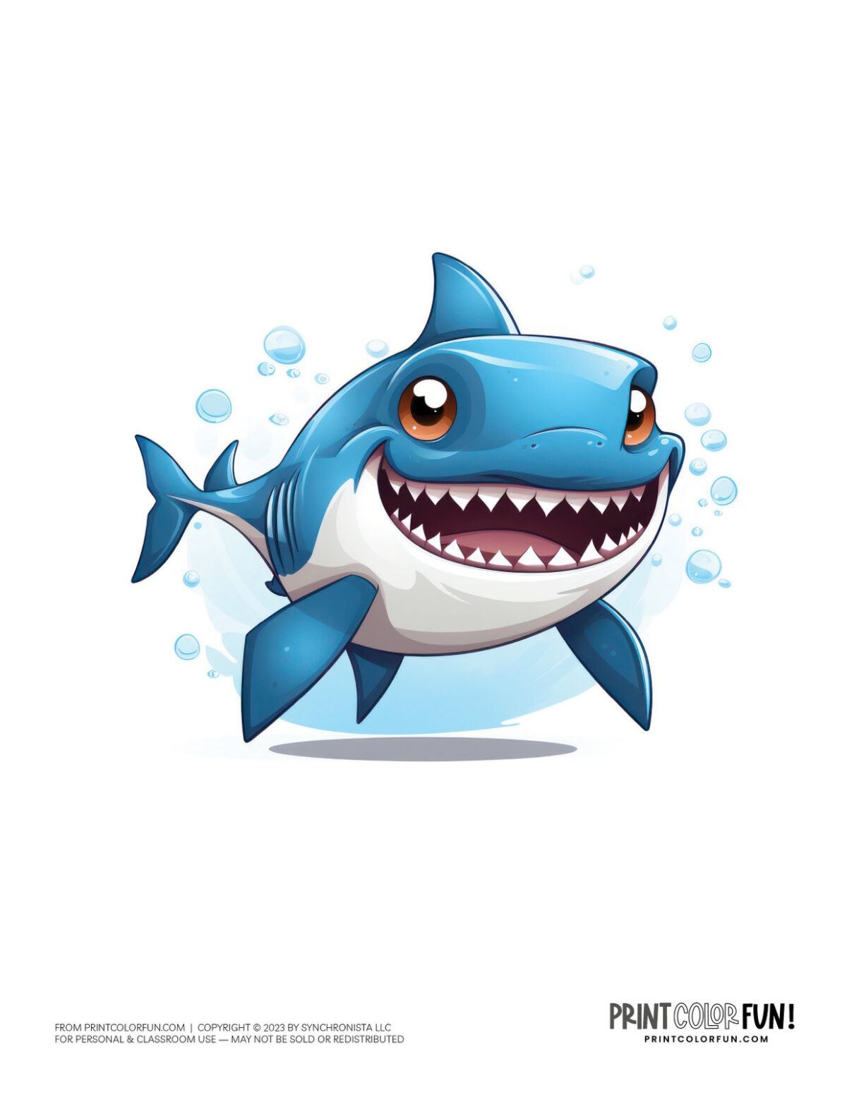 21 shark clipart & coloring pages: Dive into a sea of fun and ...