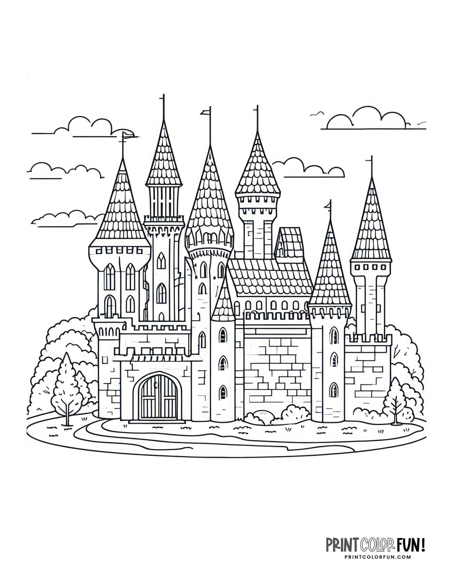 Fun castle clipart & coloring pages inspiration: 20 creative projects ...