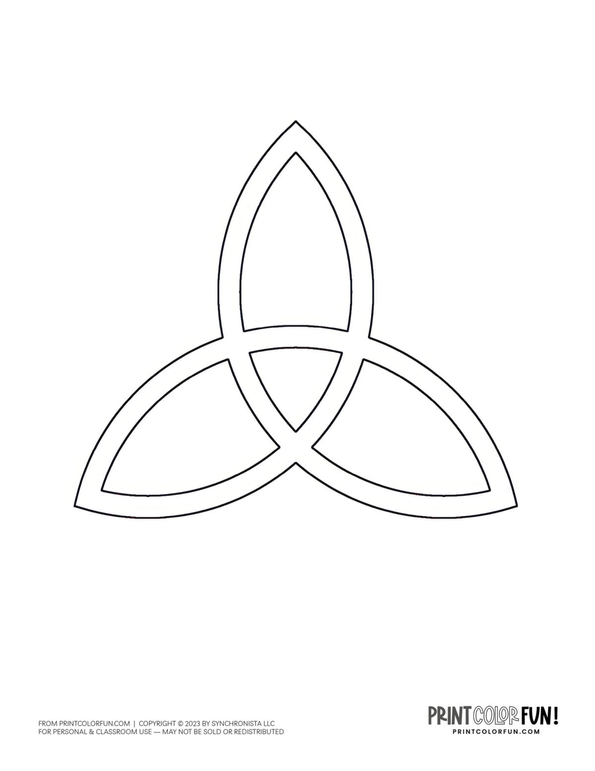 Celtic knot shapes: Coloring pages & clipart designs, at PrintColorFun.com