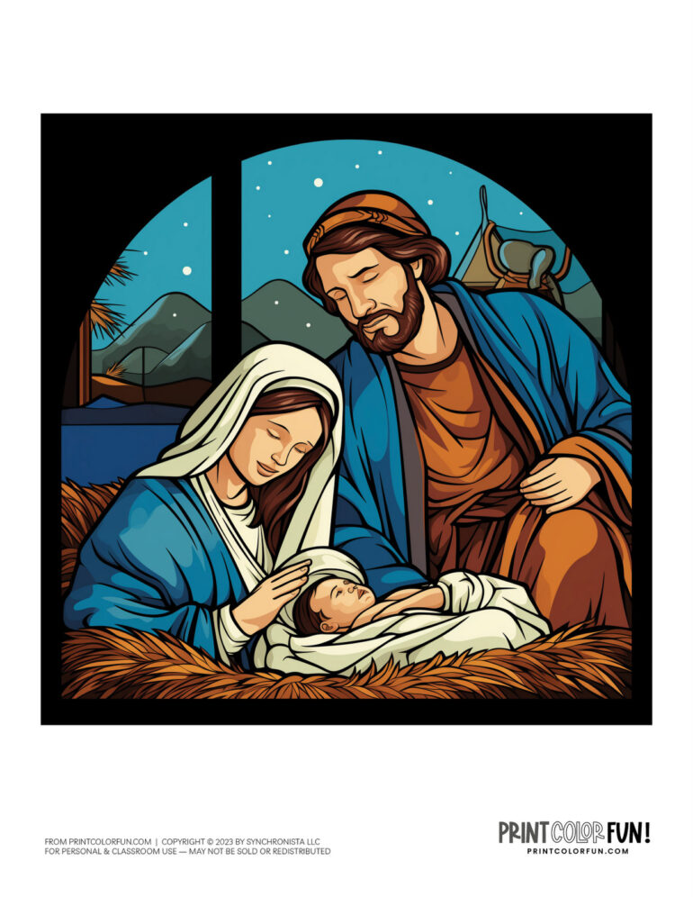 Nativity clipart & coloring pages + 10 creative ways to bring the ...