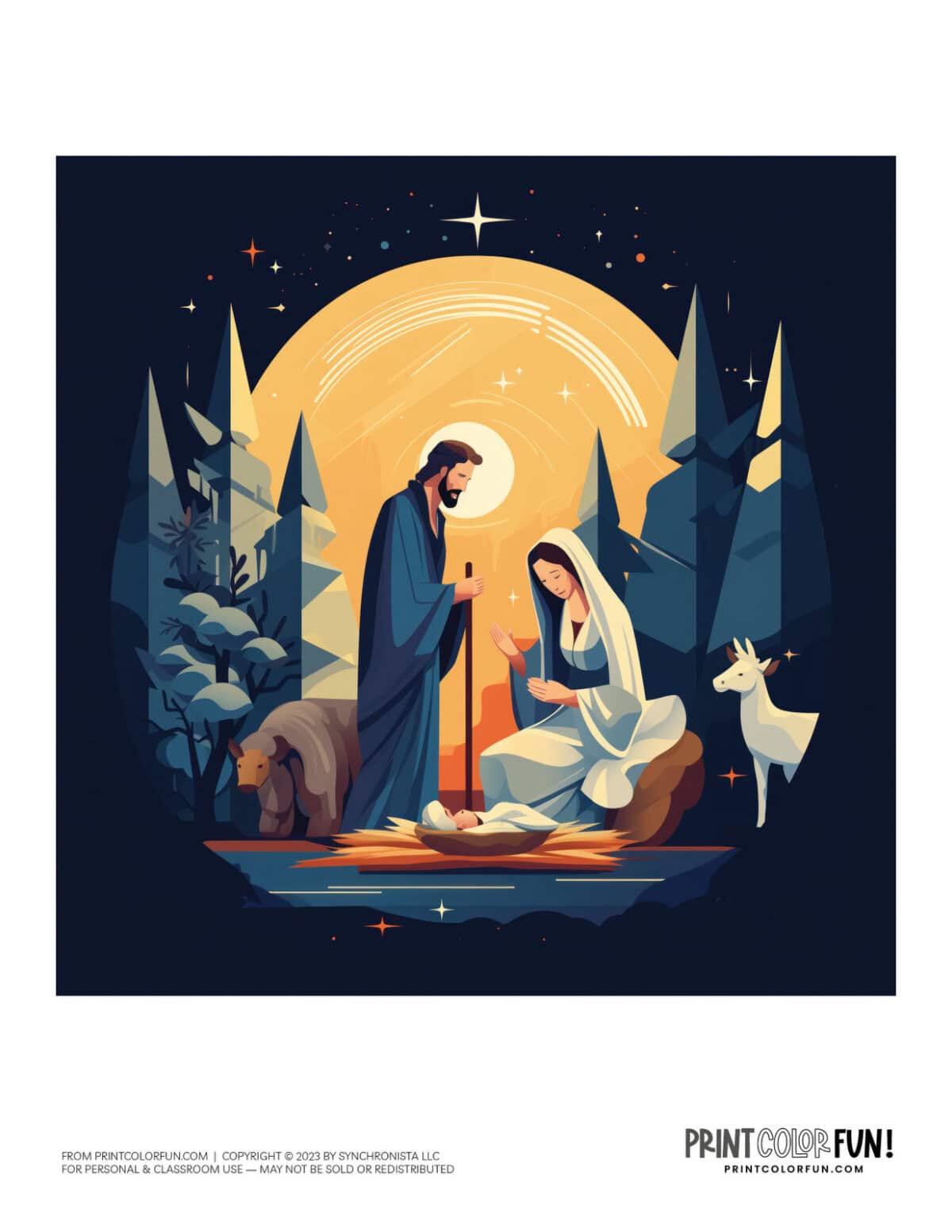 Nativity clipart & coloring pages + 10 creative ways to bring the ...