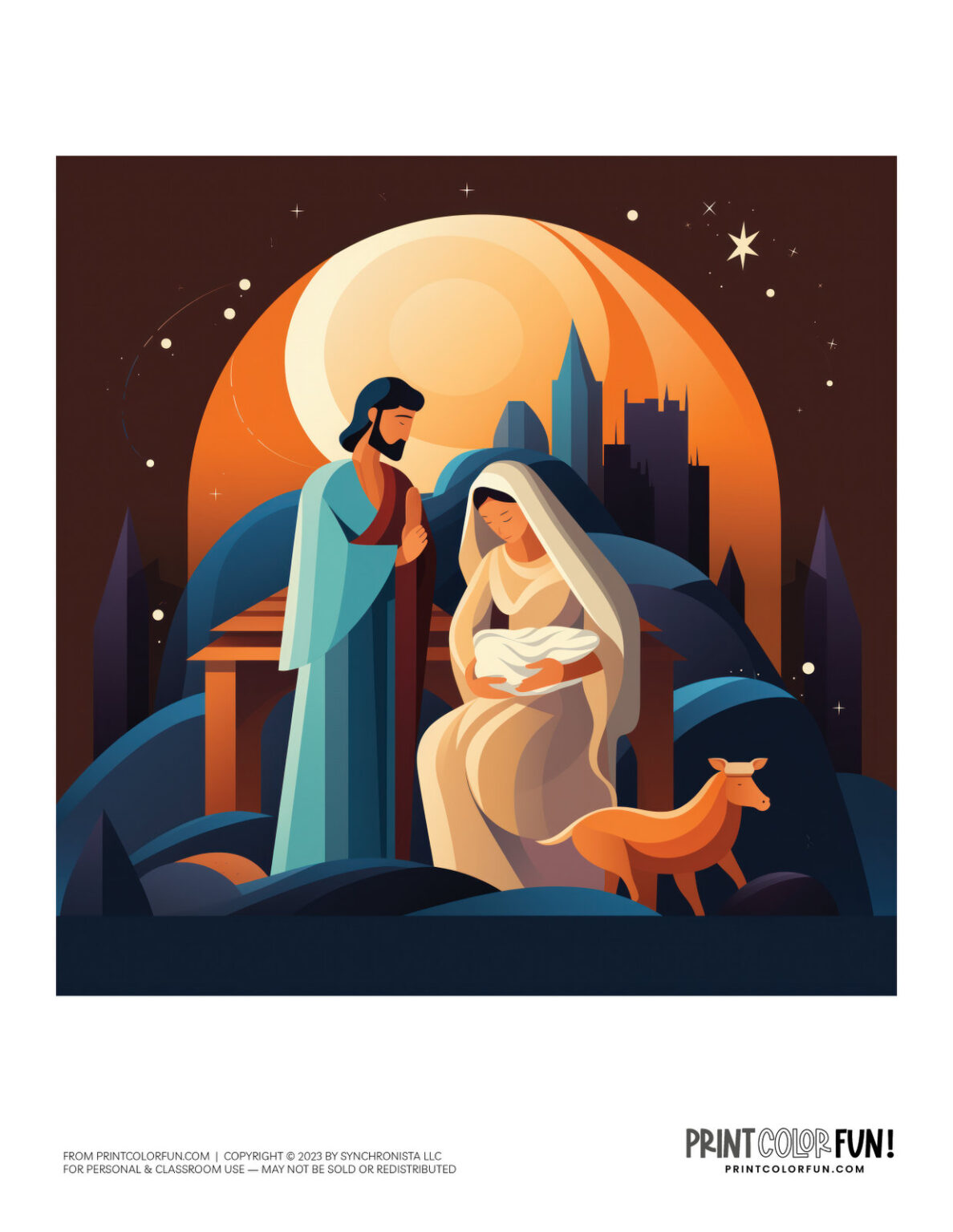 Nativity clipart & coloring pages + 10 creative ways to bring the ...
