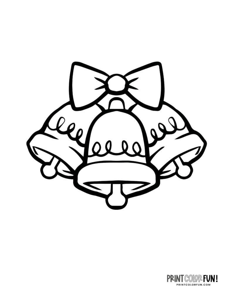 10 Christmas bells clipart & coloring pages to ring in the holiday ...