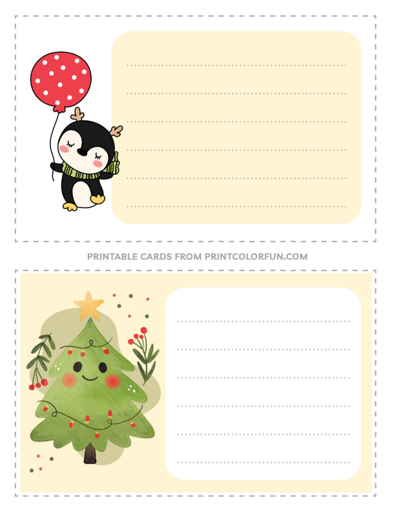 26 free kids' thank you cards & other printable notecards for children ...