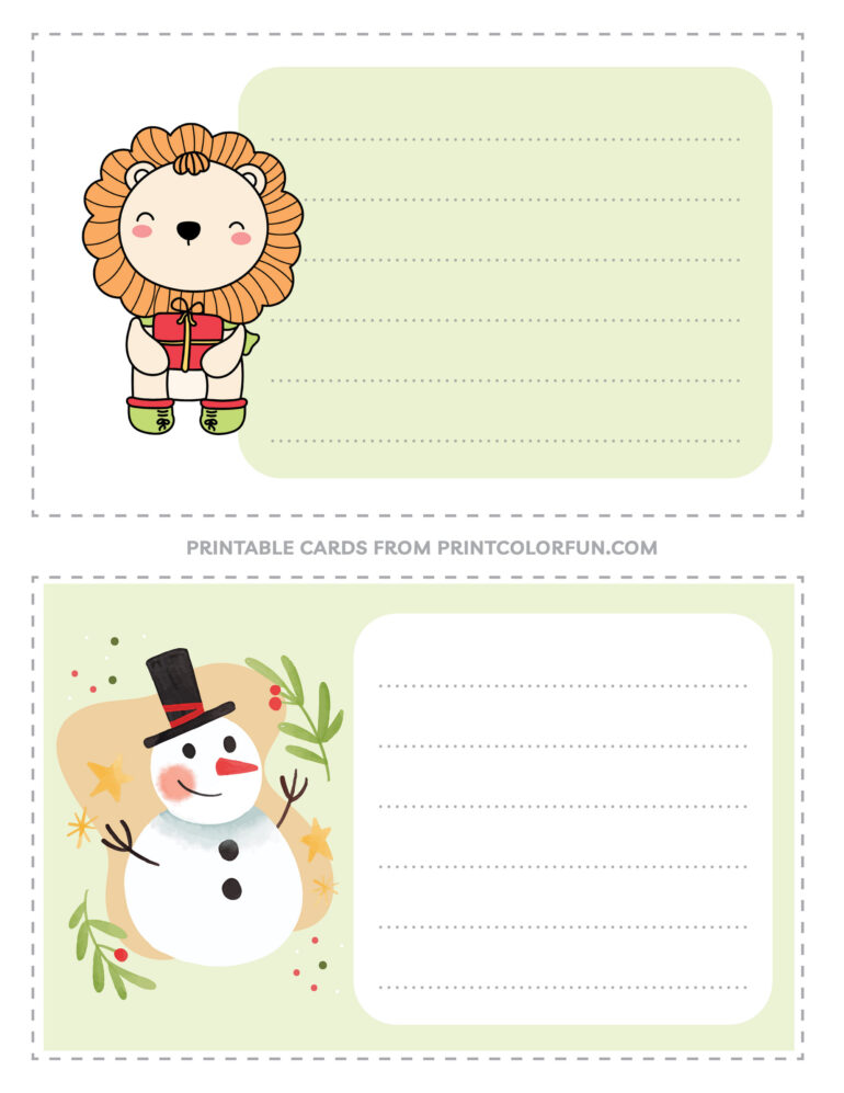 26 free kids' thank you cards & other printable notecards for children ...